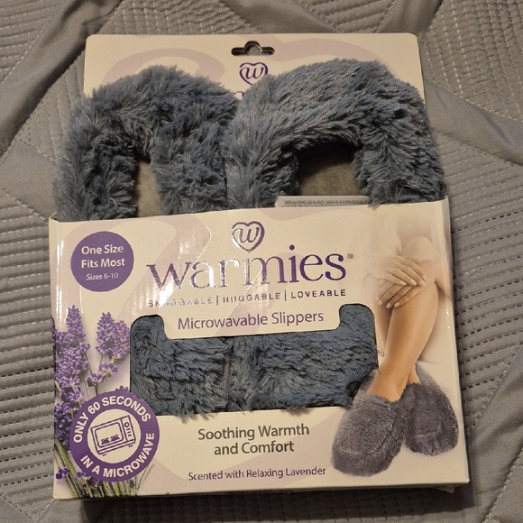 Warmies | Shoes | New Warmies Microwavable Slippers In Gray | Poshmark
